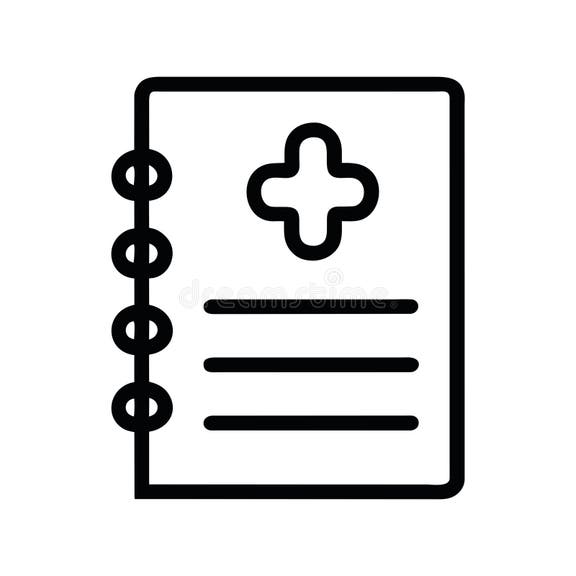 Hospital notebook icon stock vector. Illustration of book - 295534975