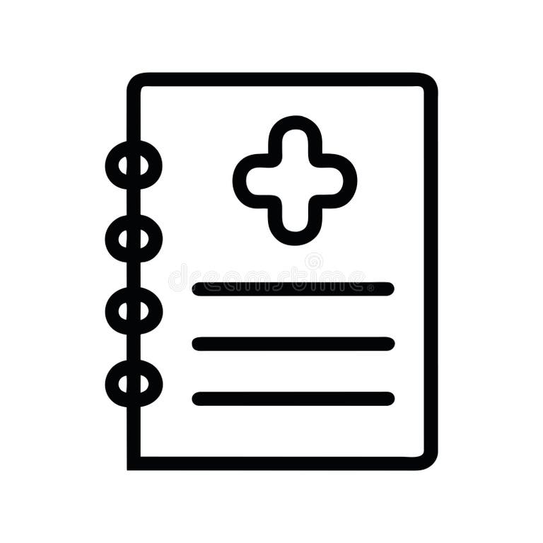 Hospital notebook icon stock vector. Illustration of book - 295534975