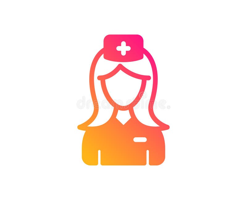 Hospital Nurse Icon. Medical Help Assistant Sign. Vector Stock Vector ...
