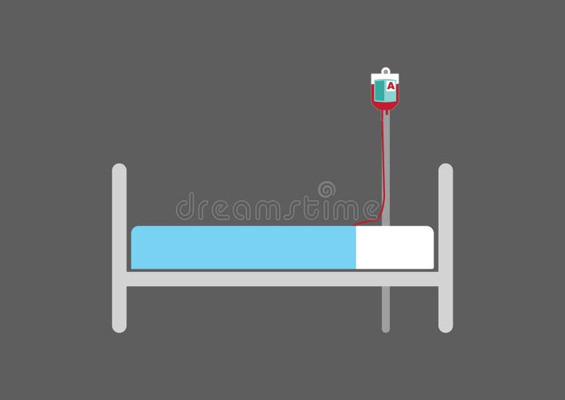 Hospital Patient Bed. Vector Illustration Decorative Design Stock ...