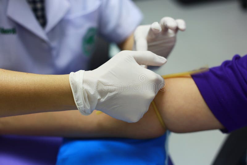 Hospital Patient Having a Blood Test Stock Image - Image of disease ...