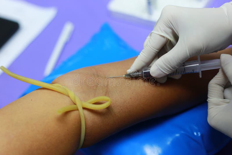 Hospital Patient Having A Blood Test Stock Image - Image of crimson ...