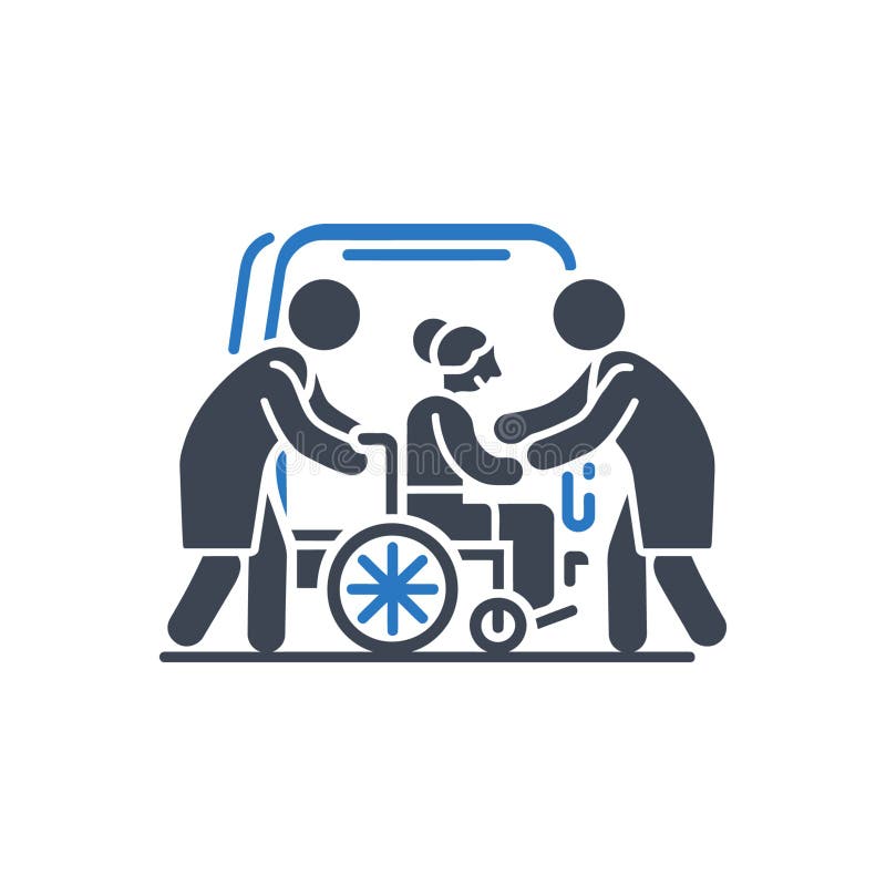 Hospital Patient Transfer Icon Stock Vector - Illustration of medical ...
