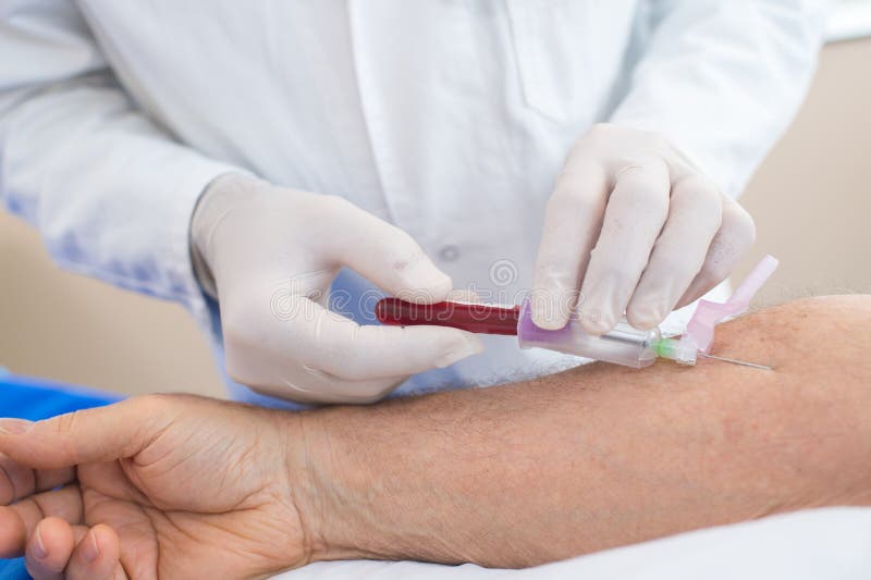 Hospital Patients Injected with Blood Stock Photo - Image of injection ...