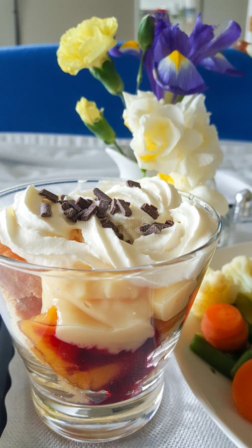 Hospital pudding trifle stock photo. Image of meals - 100248722