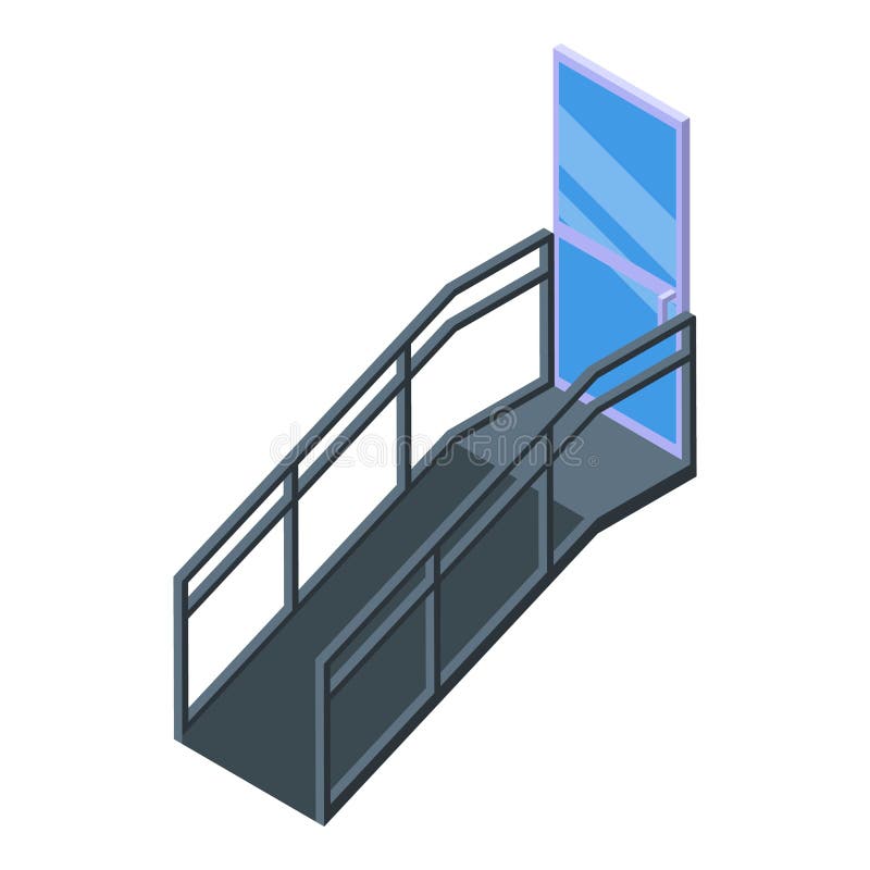 Ramp for the Disabled Icon, Cartoon Style Stock Illustration ...