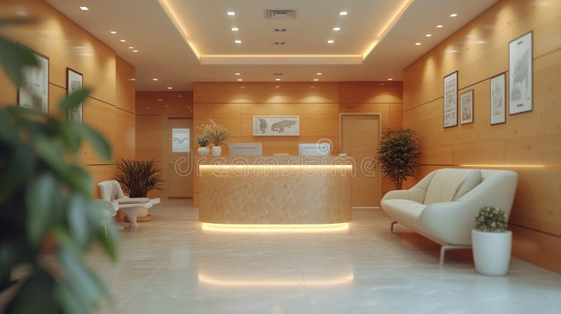 Hospital Reception Room Interior Stock Illustration - Illustration of ...