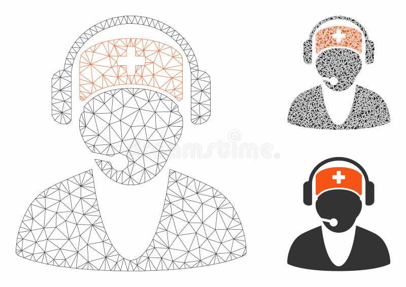Hospital Receptionist Vector Mesh Carcass Model and Triangle Mosaic ... Hospital Receptionist Vector Mesh Carcass Model and Triangle Mosaic ...