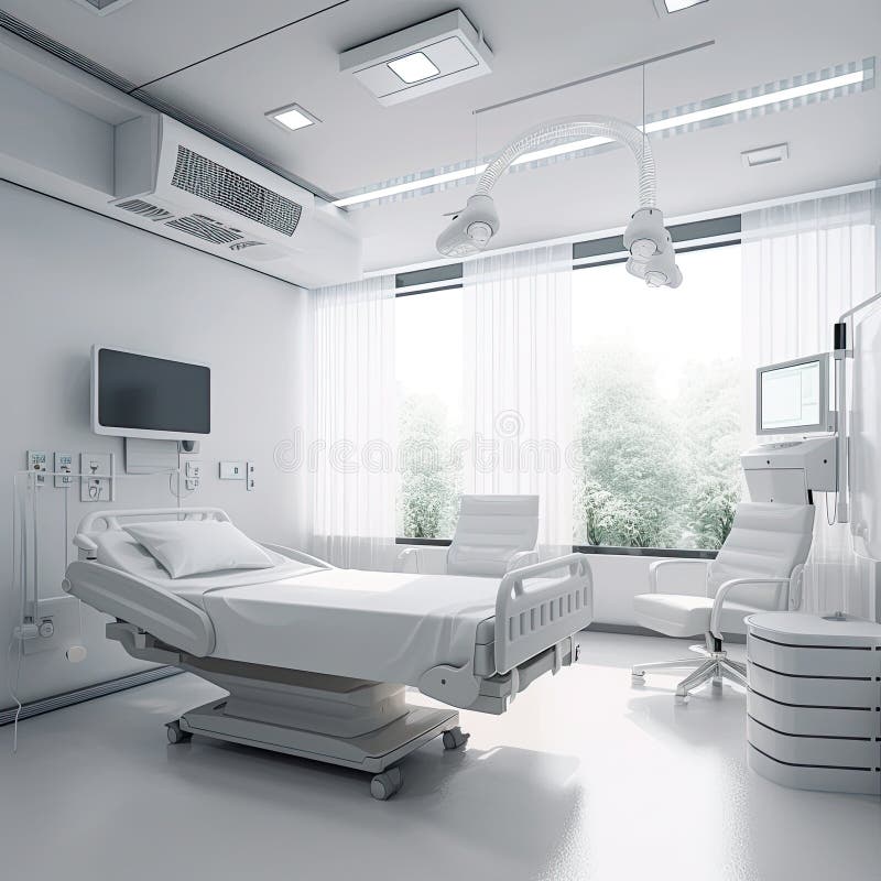 Hospital Recovery Room with Beds,Modern Luxury Hospital Room,AI ...