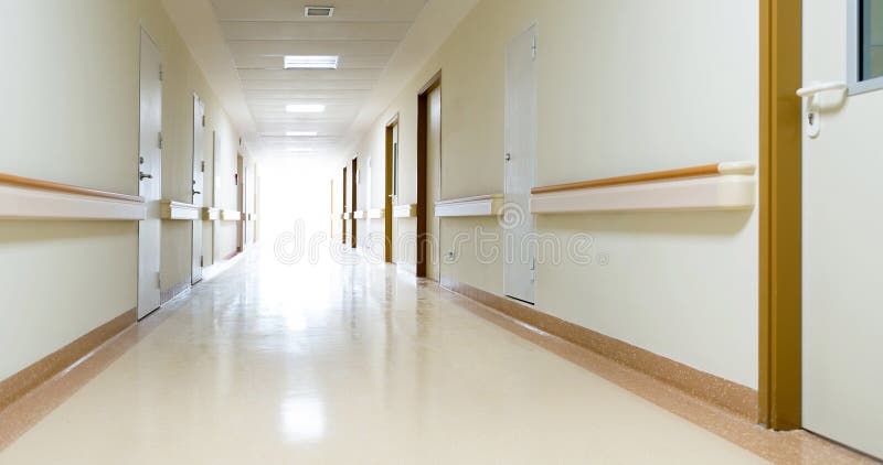 Hospital Research Lab Hallway Stock Photo - Image of floor, door: 292636284
