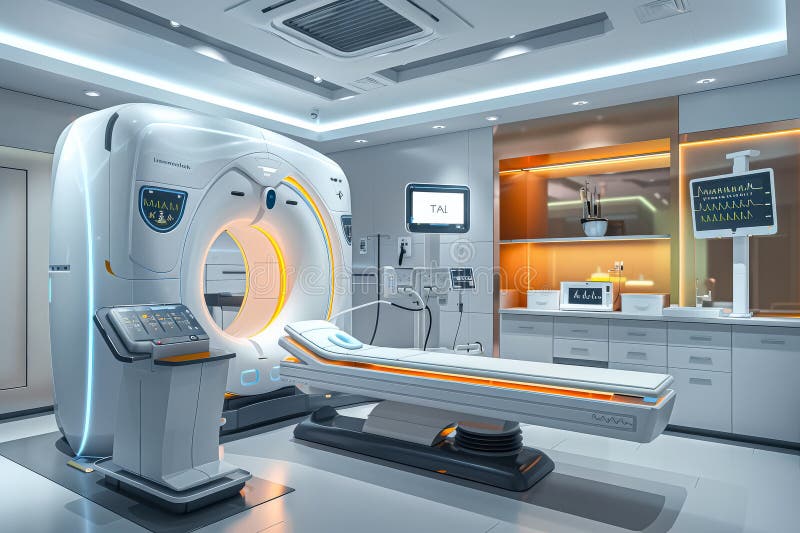 Hospital Room with a CT Scan Machine Stock Image - Image of scan ...