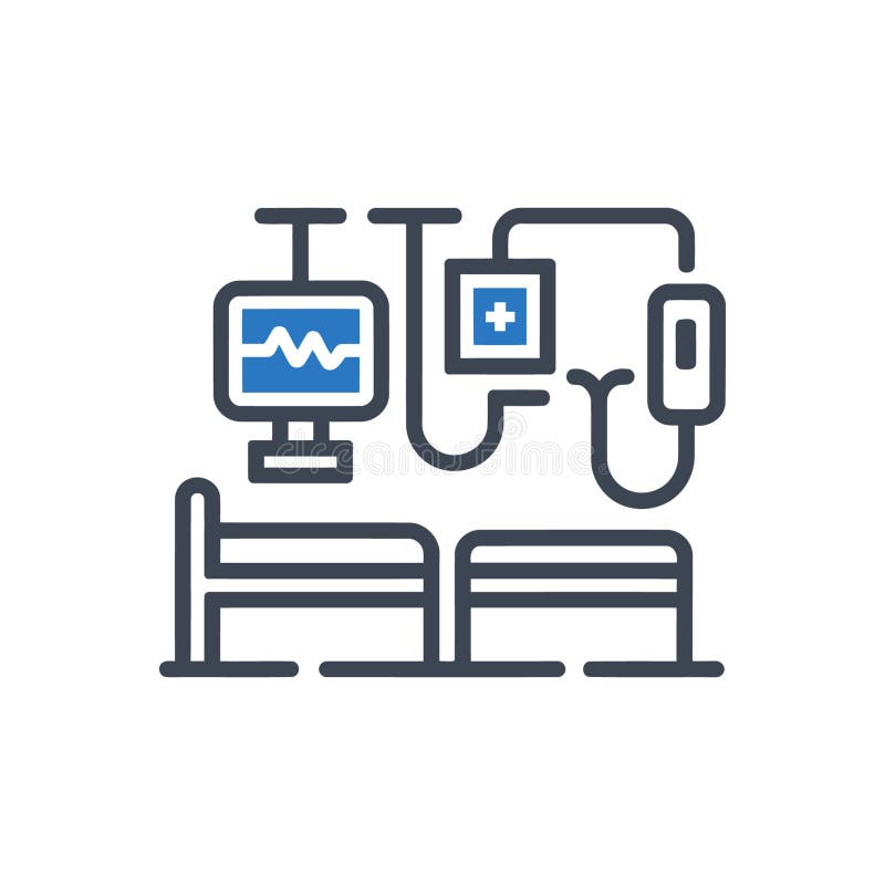Hospital Room Equipment Icon Stock Vector - Illustration of room ...