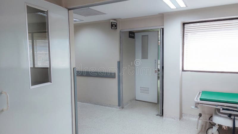 Hospital room exit door stock photo. Image of check - 289792160