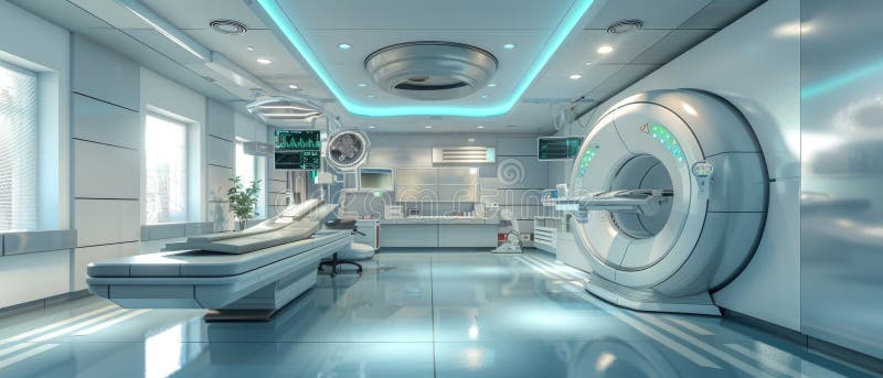 A Hospital Room with a Large MRI Machine by AI Generated Image Stock ...