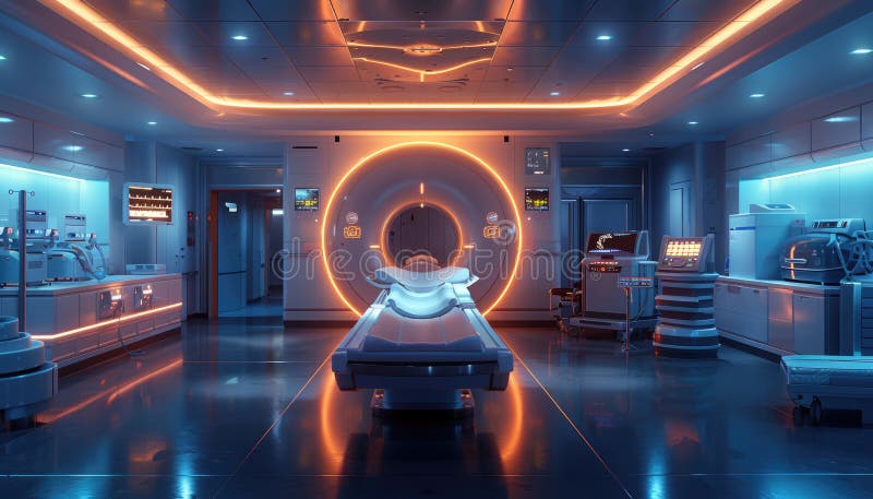 A Hospital Room with a Large MRI Machine by AI Generated Image Stock ...