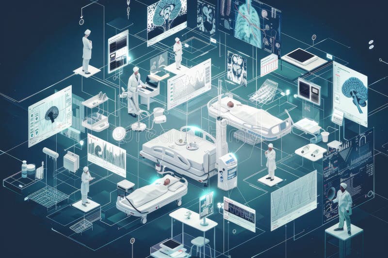 A Hospital Room Packed with Essential Medical Tools and Equipment for ...