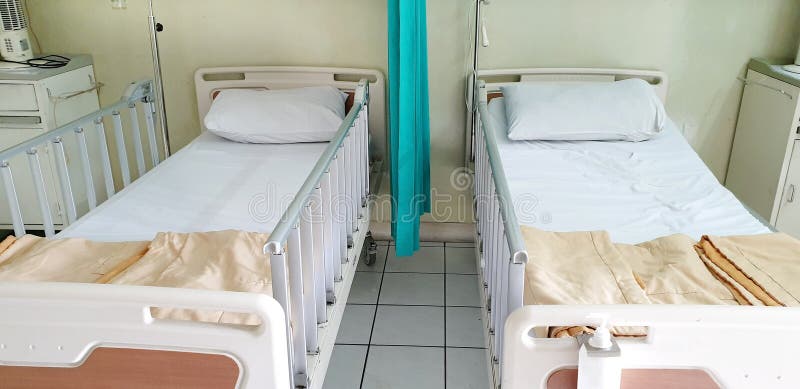 Hospital room with two bed stock image. Image of hospital - 208293597