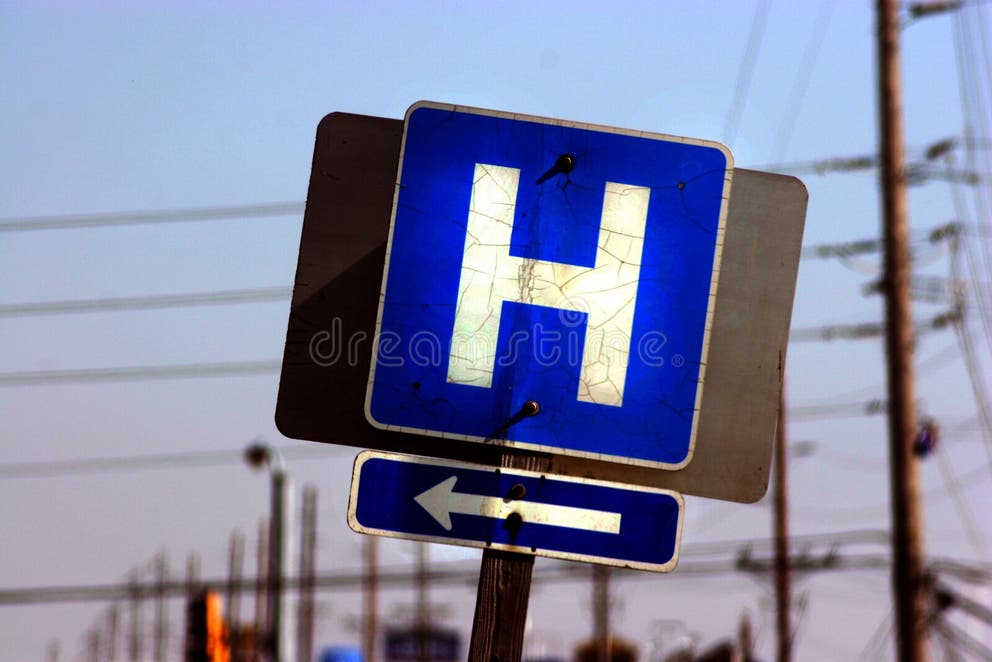 Hospital Route stock photo. Image of help, sign, emergency - 79568