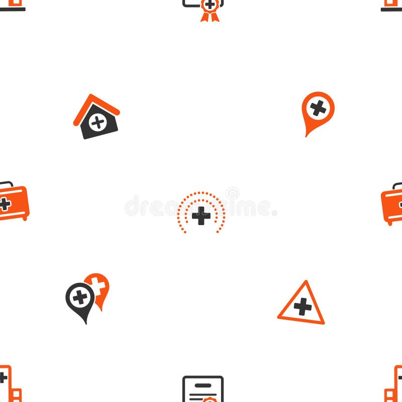 Hospital Seamless Flat Vector Pattern Stock Vector - Illustration of ...