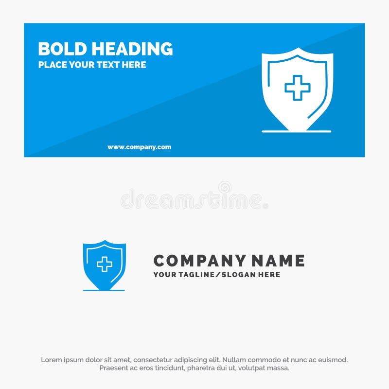 Hospital, Sign, Board, Shield SOlid Icon Website Banner and Business ...