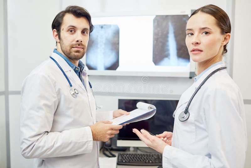 Radiologists at work stock image. Image of collar, hand - 35657975