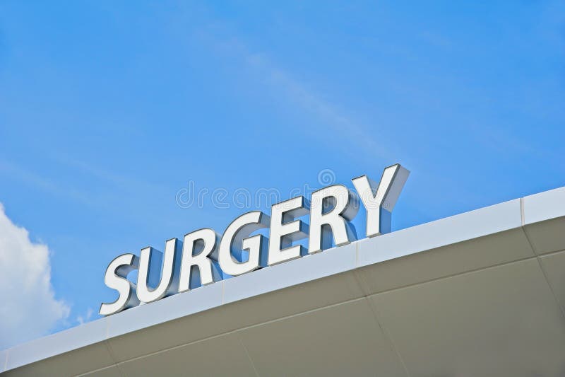 Hospital Surgery Center Sign Stock Image - Image of center, dilemma ...