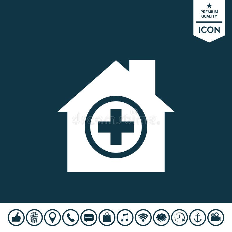 Hospital symbol icon stock vector. Illustration of care - 107006315