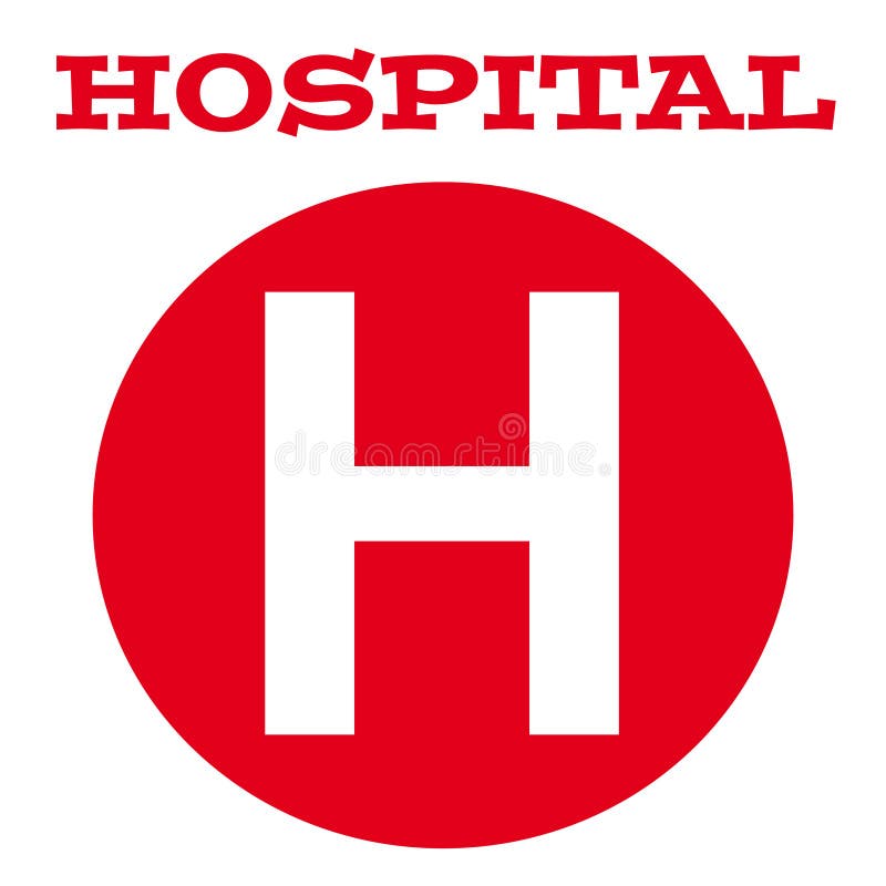 Hospital Symbol on White Background Stock Vector - Illustration of ...