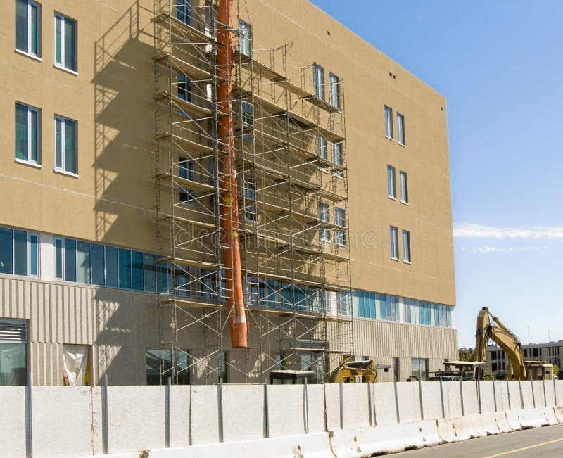 Hospital Under Construction Stock Image - Image of windows, modern: 8596689