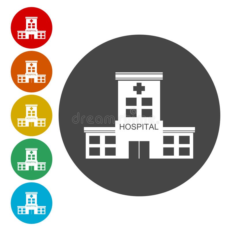 Hospital vector icon stock vector. Illustration of clinic - 130603057