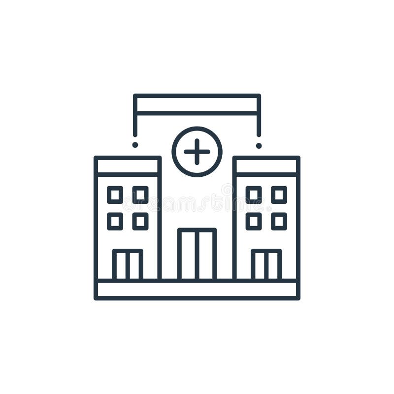 Hospital Vector Icon. Hospital Editable Stroke. Hospital Linear Symbol ...