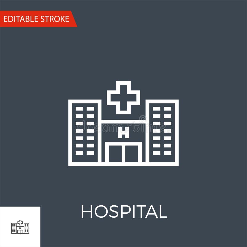 Hospital Vector Icon stock vector. Illustration of icon - 98736251