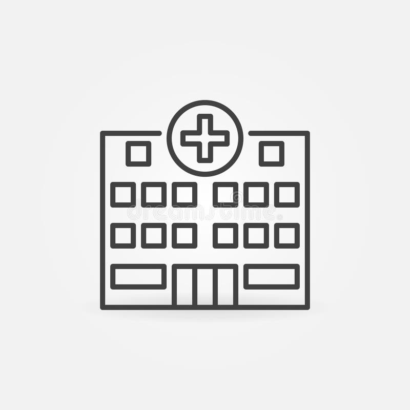 Hospital Vector Medical Building Concept Icon in Thin Line Style Stock ...