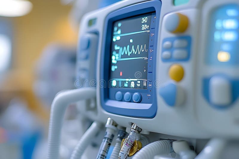 AI-Generated Medical Monitor Stock Illustration - Illustration of signs ...