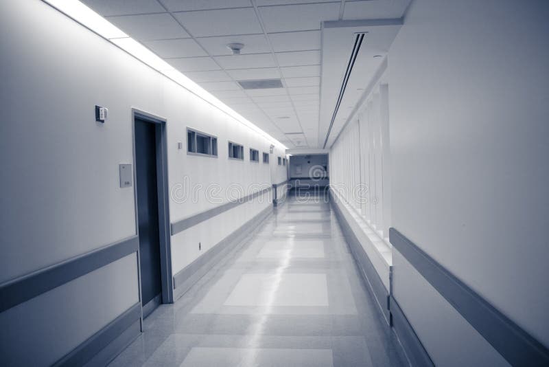 Hospital walkway stock image. Image of corridor, depressing - 9231763
