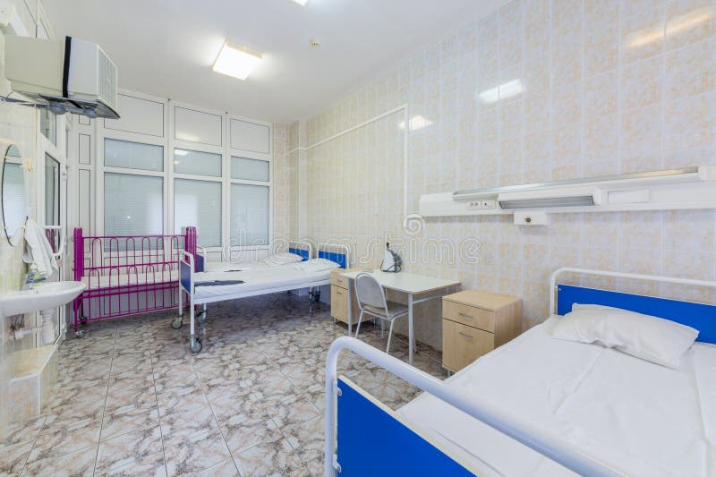 Hospital Ward with Beds and Stock Image - Image of congenital ...