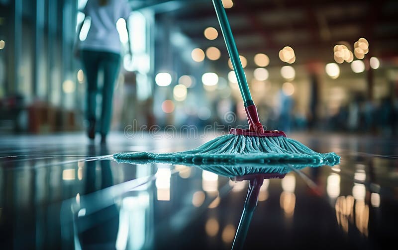 Hospital Worker Cleaning in Operation Room. Generative AI Stock ...