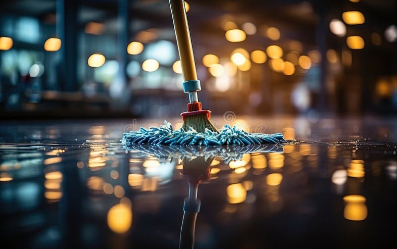 Hospital Worker Cleaning in Operation Room. Generative AI Stock ...