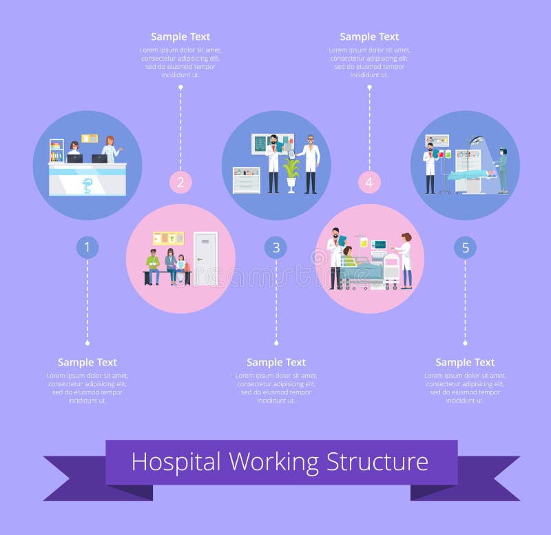 Hospital Working Structure Vector Illustration Stock Vector ...