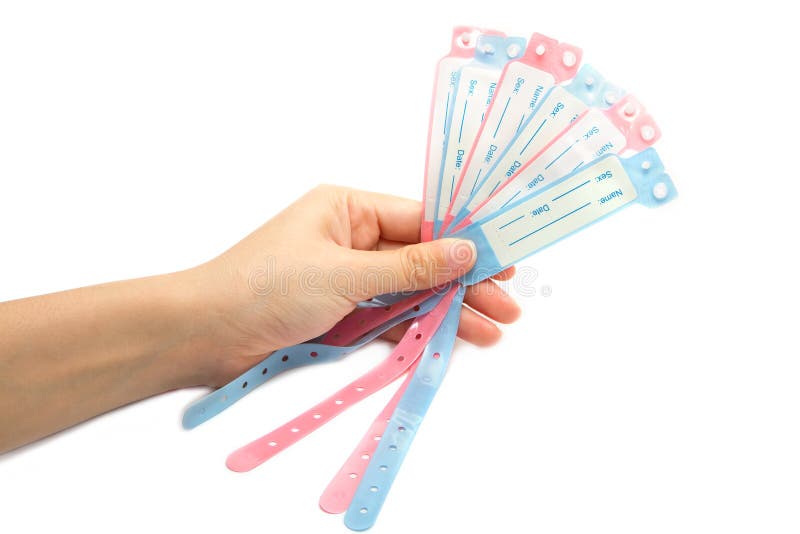 Hospital wrist tag stock image. Image of band, identification - 26233901