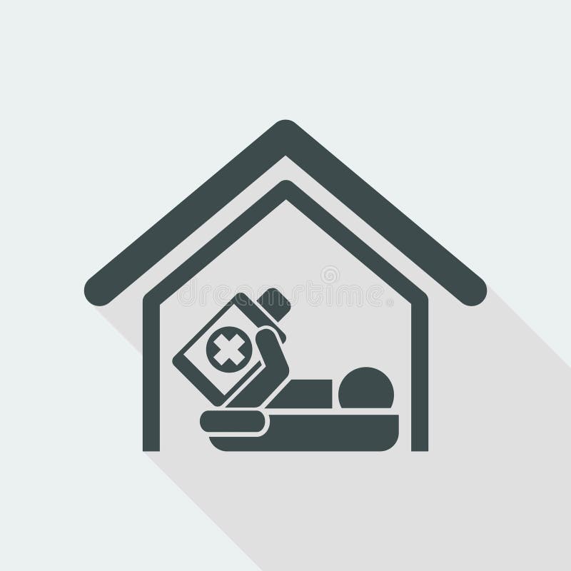 Hospitalization icon stock vector. Illustration of medicine - 118520073