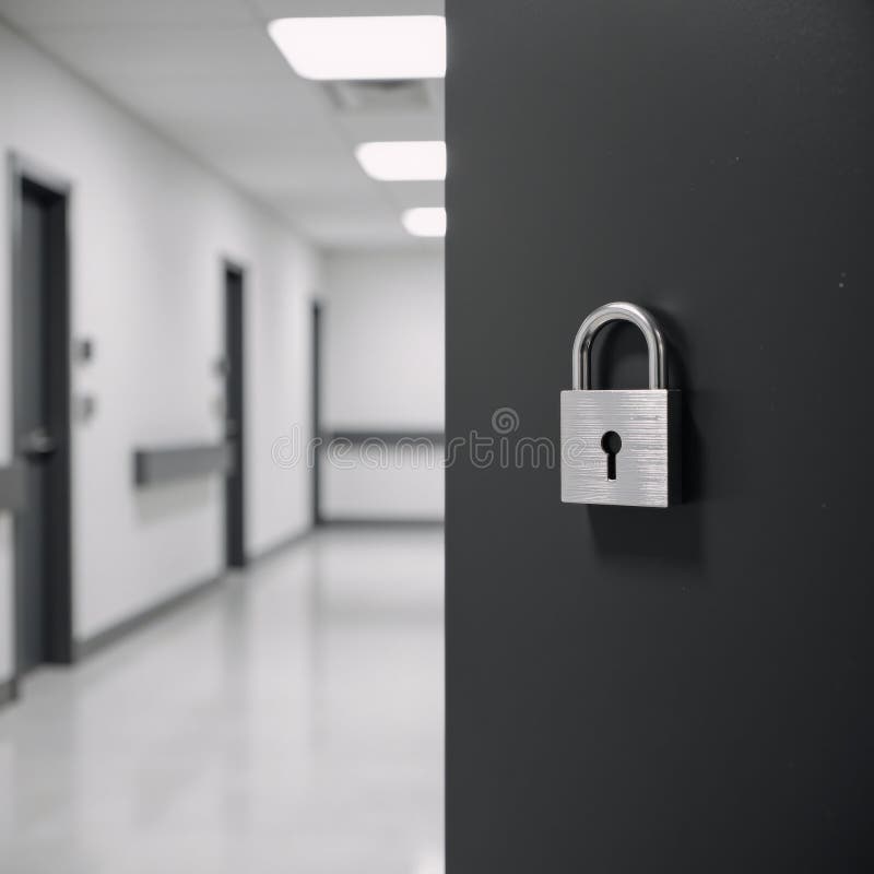 Hospitalthemed Image Featuring a Padlock Symbolizing Secure Healthcare ... Hospitalthemed Image Featuring a Padlock Symbolizing Secure Healthcare ...