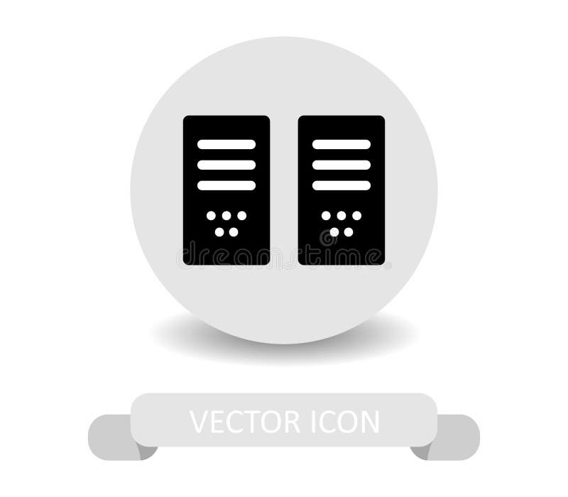 Computer Icon Illustrated in Vector on White Background Stock ...