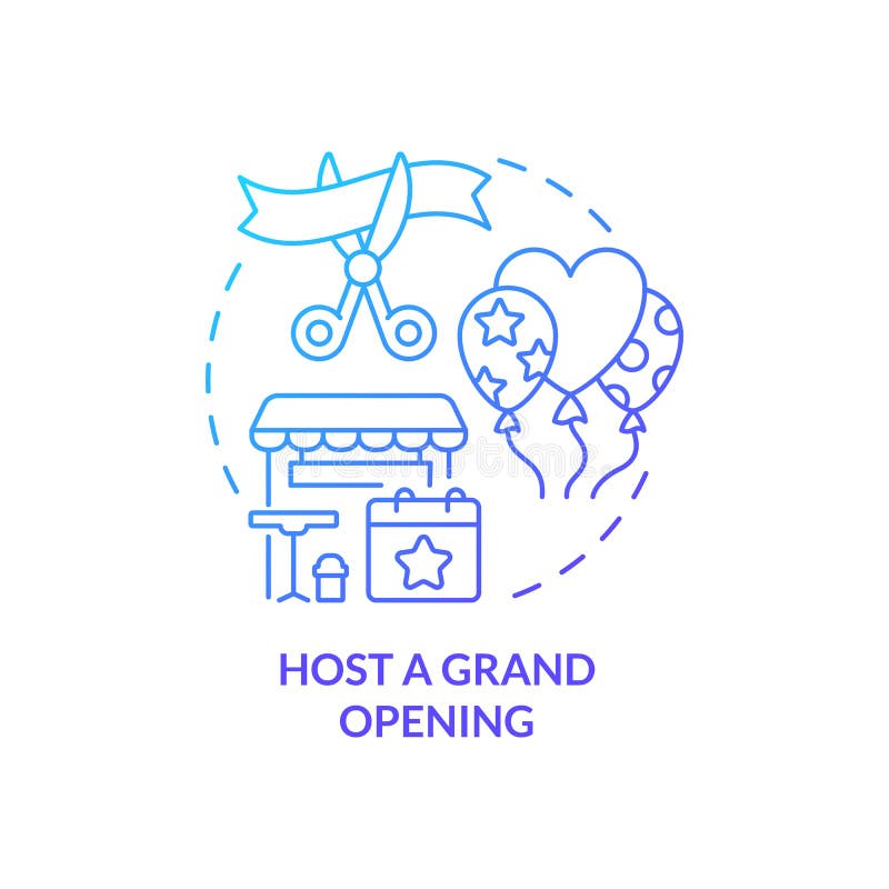 Grand Opening Line Icon Stock Illustrations – 531 Grand Opening Line ...