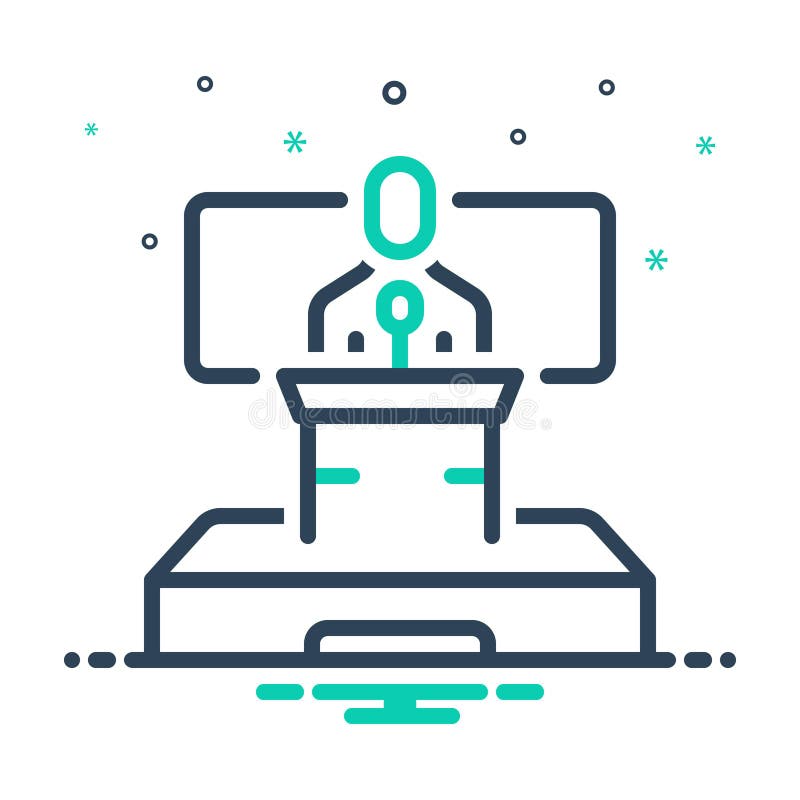 Mix Icon for Host, Anchor and Event Stock Illustration - Illustration ...