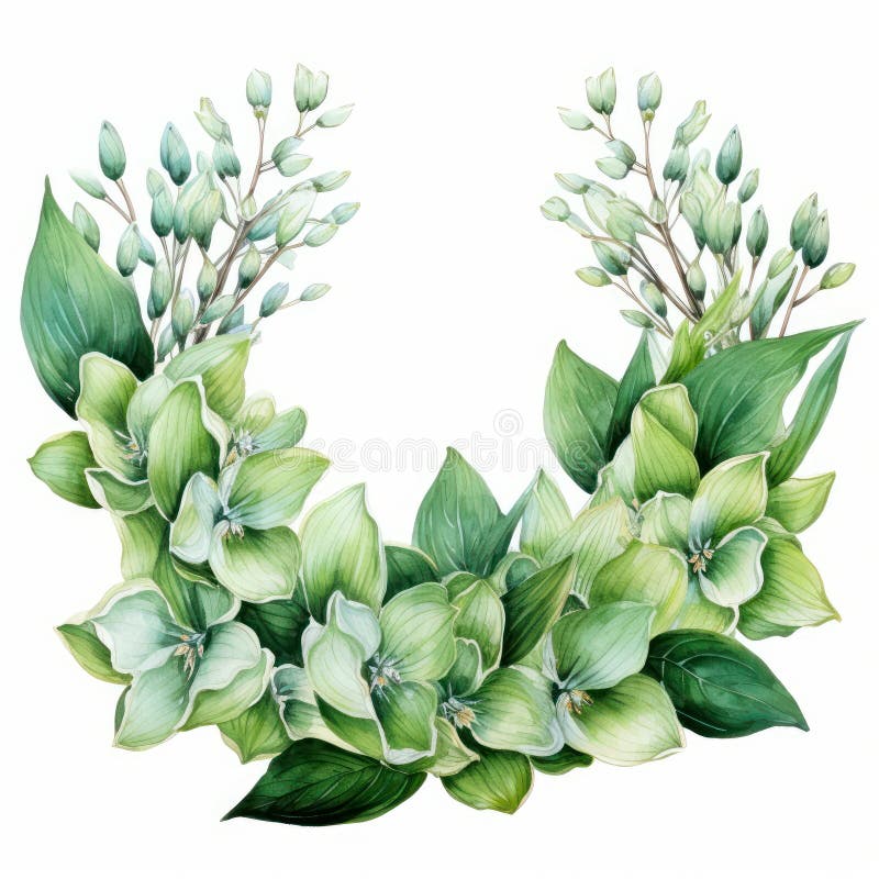 Hosta Leaf Isolated on White Background Stock Photo - Image of summer ...