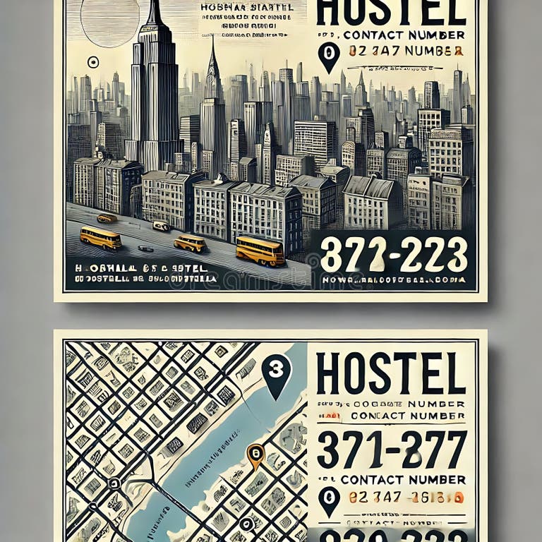 Hostel Accommodation Flyer Template Design Illustration Photos Stock ...