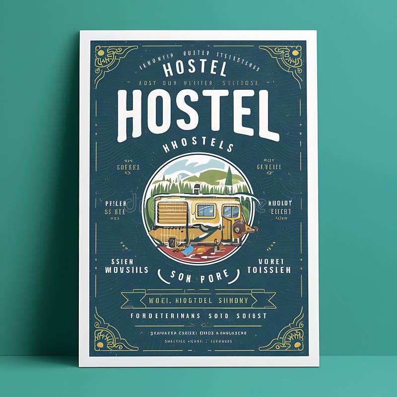 Hostel Accommodation Flyer Template Design Illustration Photos Stock ...