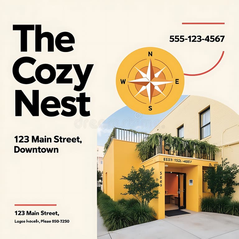 Hostel Accommodation Flyer Template Design Illustration Photos Stock ...