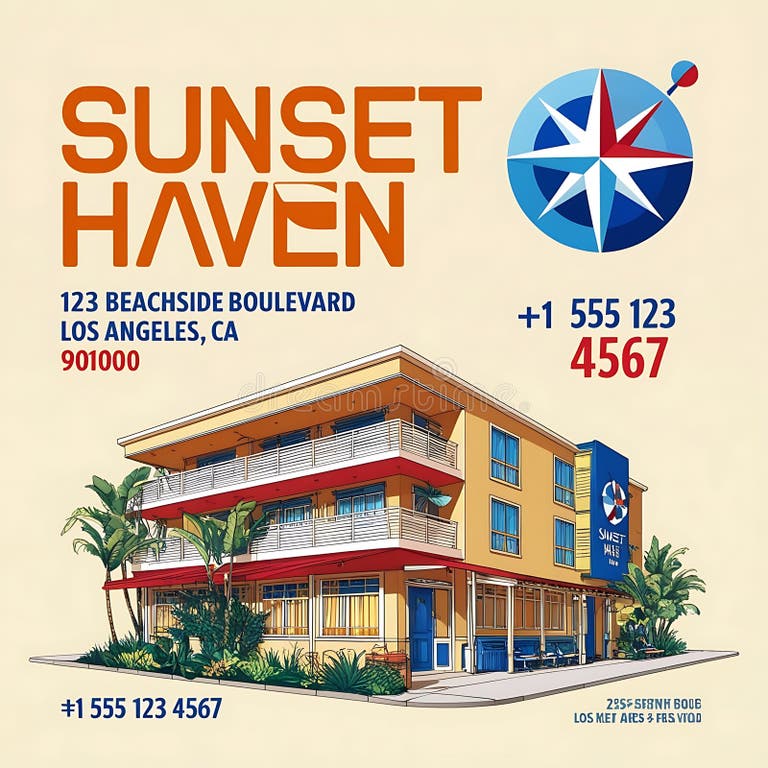 Hostel Accommodation Flyer Template Design Illustration Photos Stock ...